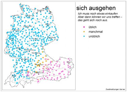 sich ausgehen « atlas-alltagssprache
